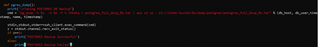 Python Script to Automate Database Backup