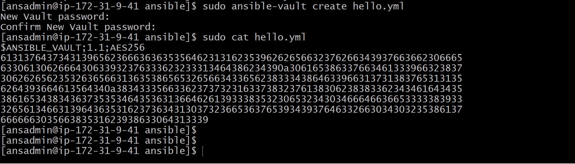 How to use ansible vault?