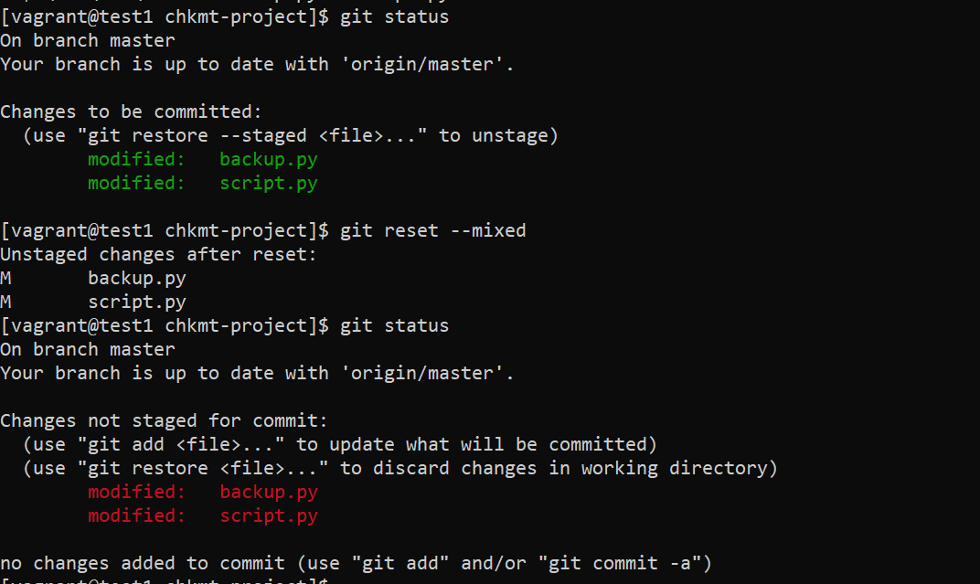 Git commands and their usecase