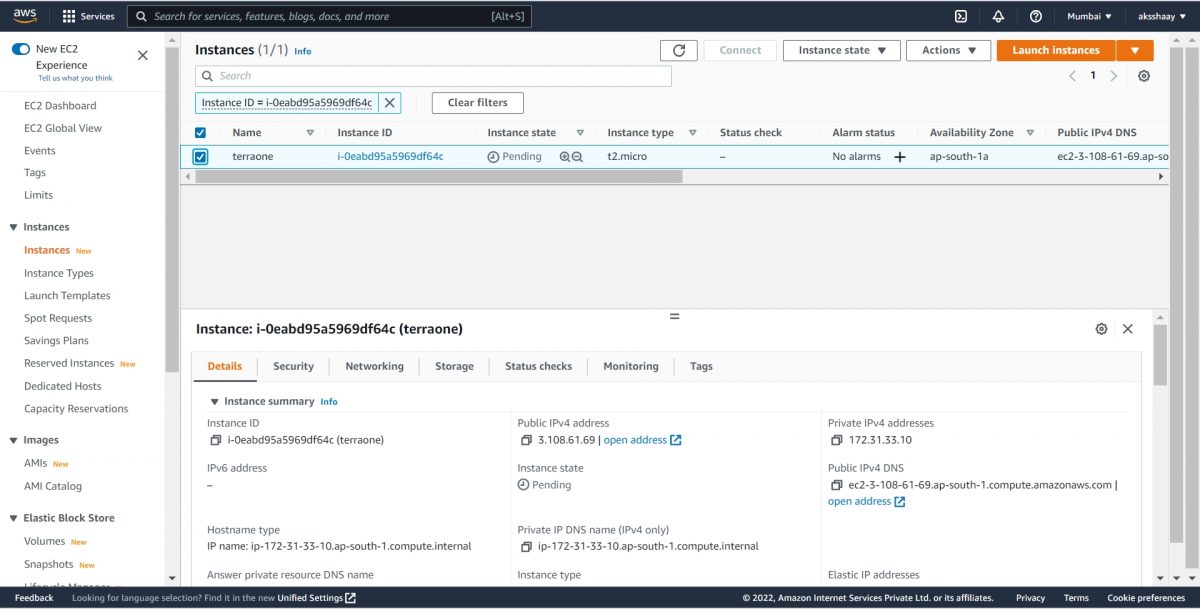 Deploy AWS ec2 Instance using Terraform