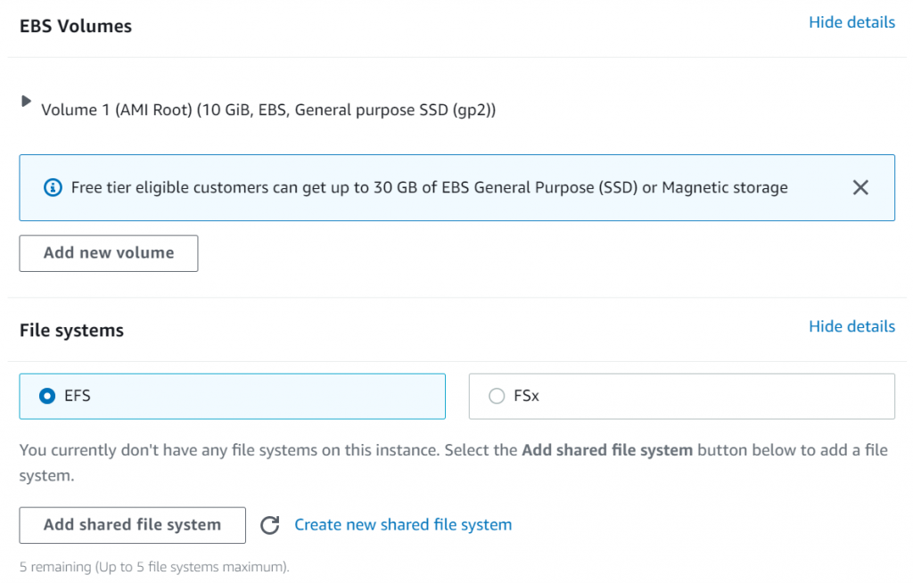 How to create and mount EFS file system