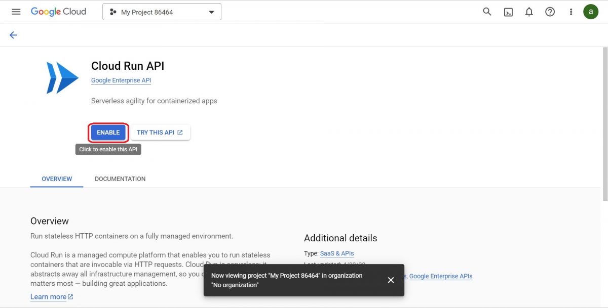 Continues Deployment to Google Cloud Run using Cloud Build