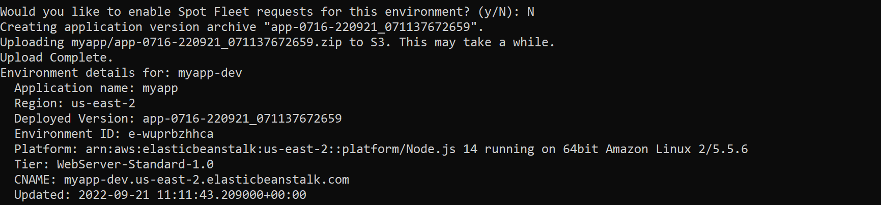 How to deploy Node.js application with Elastic Beanstalk