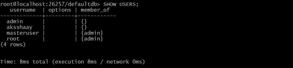 Cockroach DB Working and Authorization