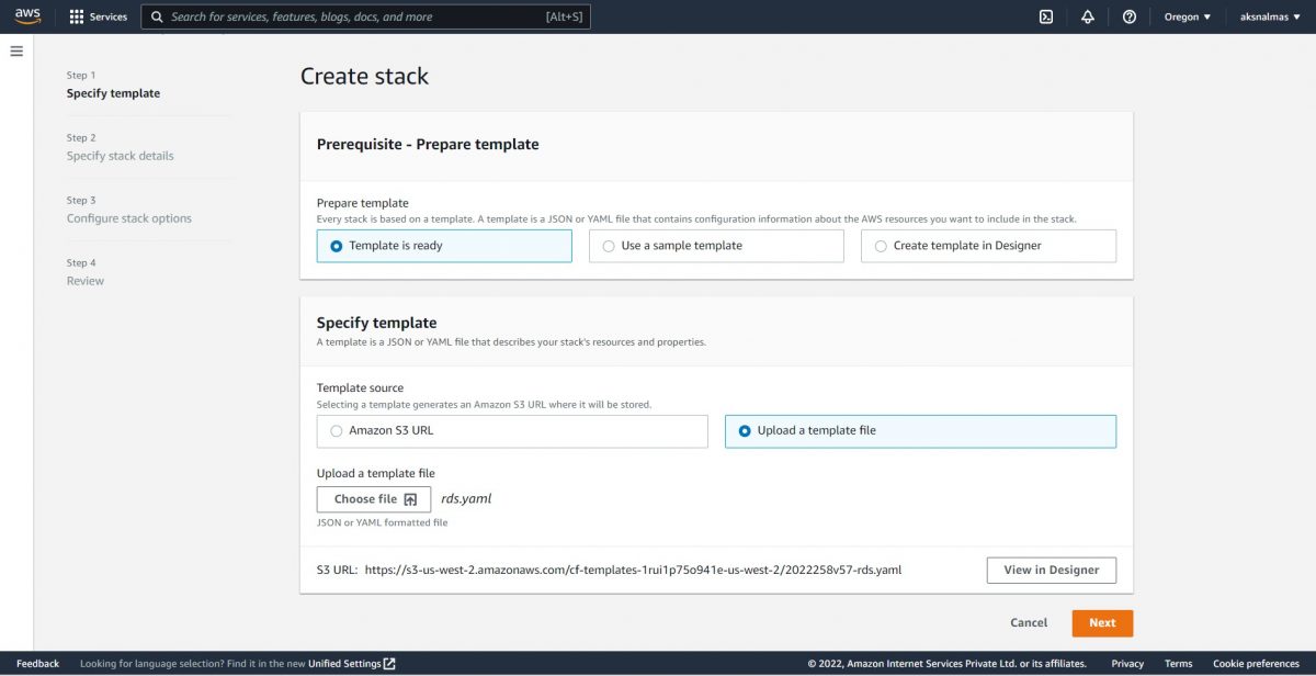 How to Create Amazon RDS using CloudFormation?