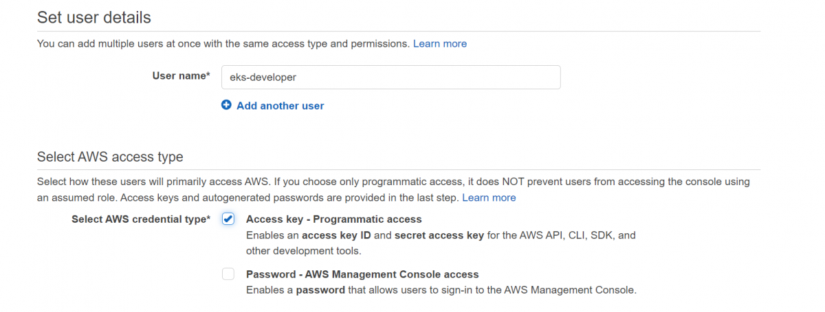 RBAC access for an IAM user in EKS cluster