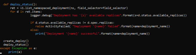 Python script for automating Kubernetes deployment