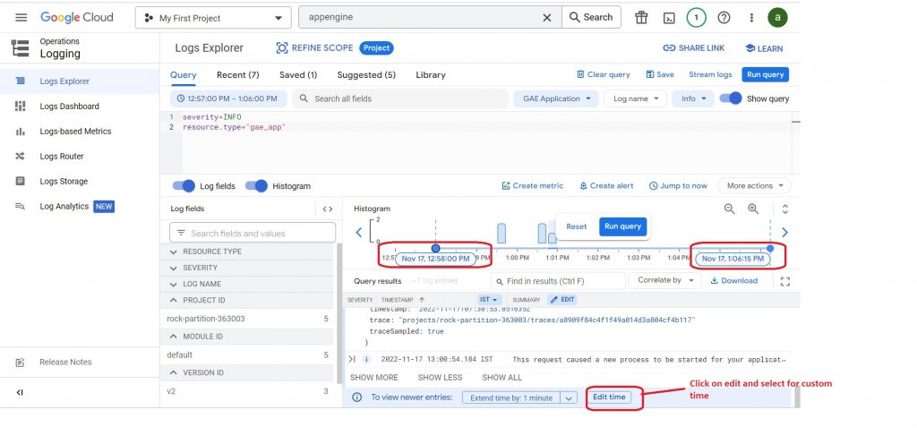 How to Setup Logging in Google Cloud Platform?