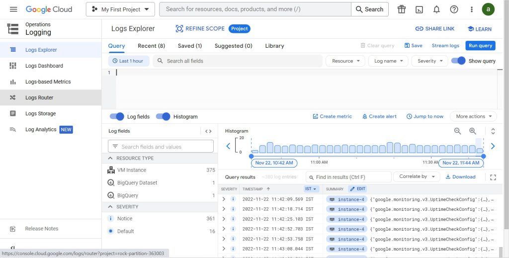How to Export logs to Big Query (GCP)