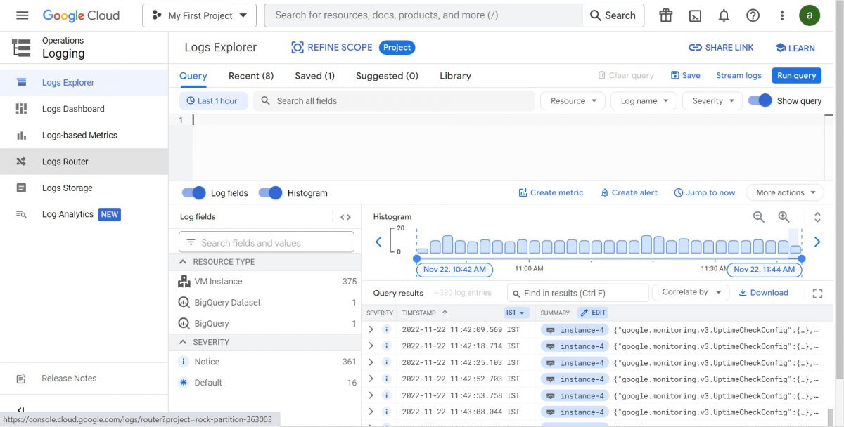 How to Export logs to Big Query (GCP)